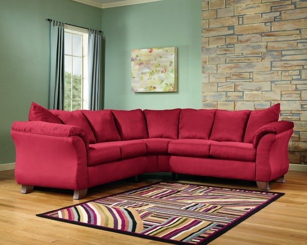 Ashley red sectional store